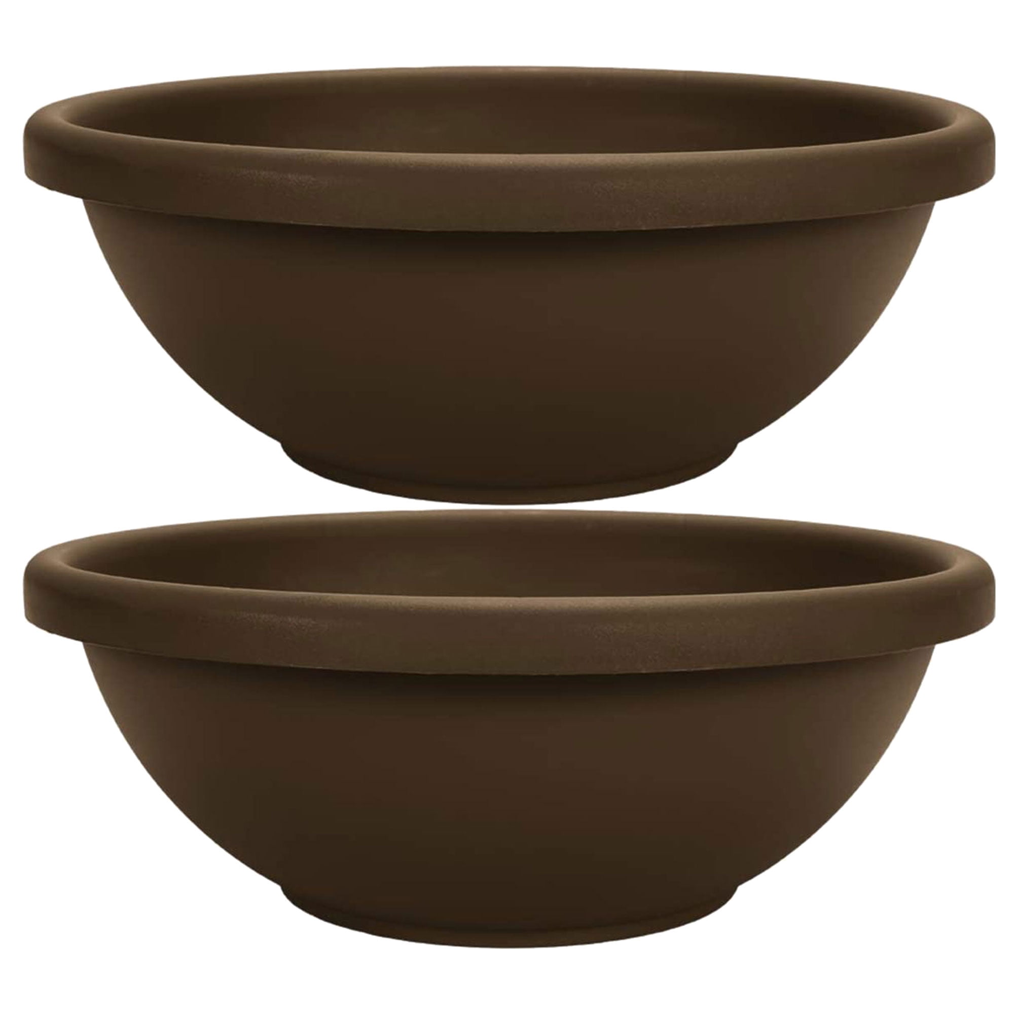 The HC Companies 18 Inch Large Round Outdoor Bowl Planter in Chocolate ...