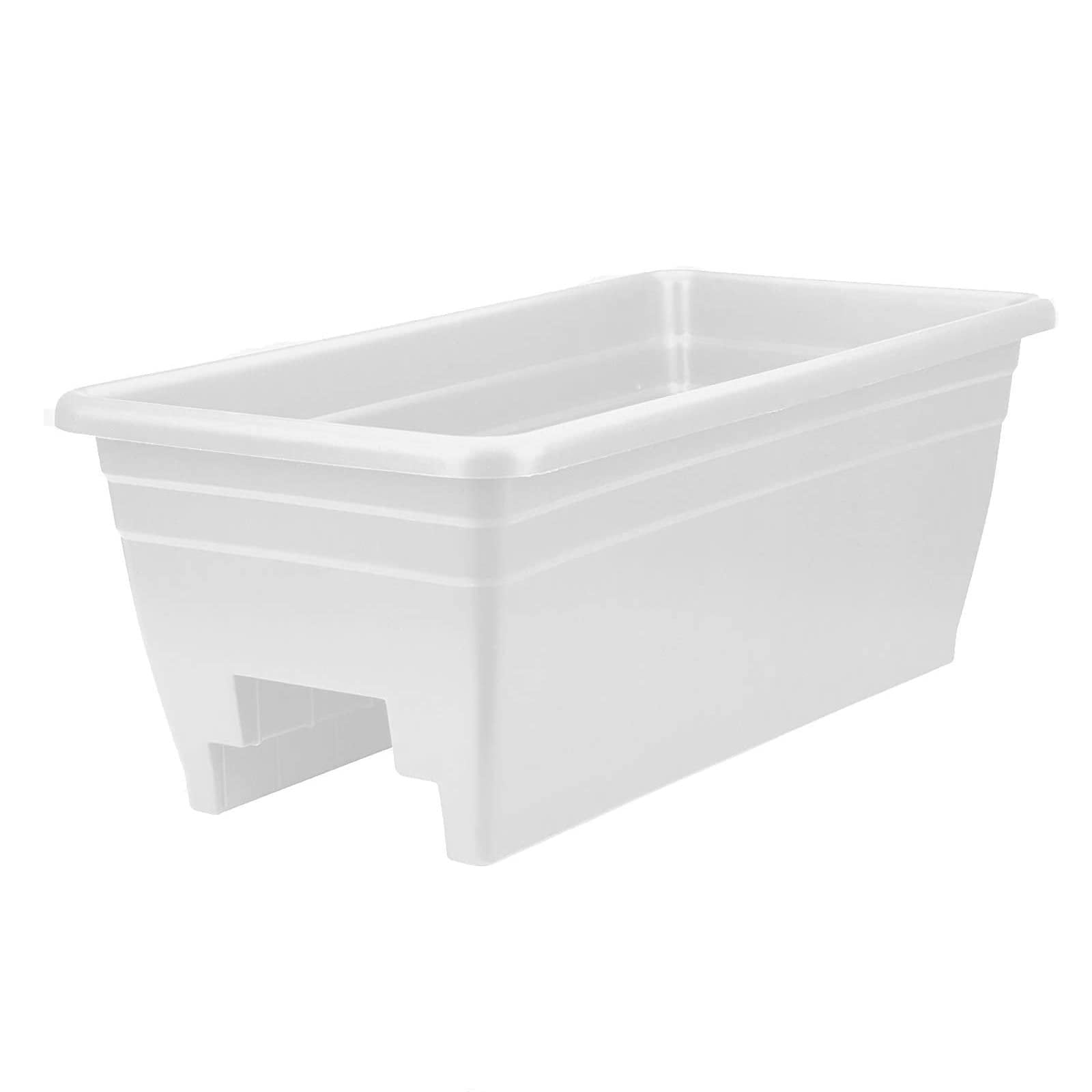 The HC Companies 24 Inch Deck Rail Box Planter Lightweight Outdoor ...