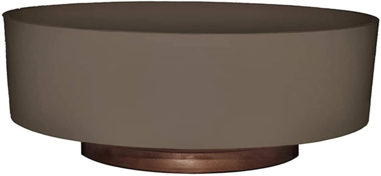 The HC Companies 8" x 8" x 3" Round Artisan Taupe Plastic Planter with ...