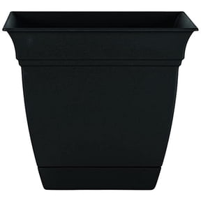 Black Square Plastic Planters