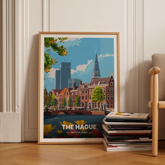 The Hague Netherlands Cityscape Wall Decor - Walmart.com