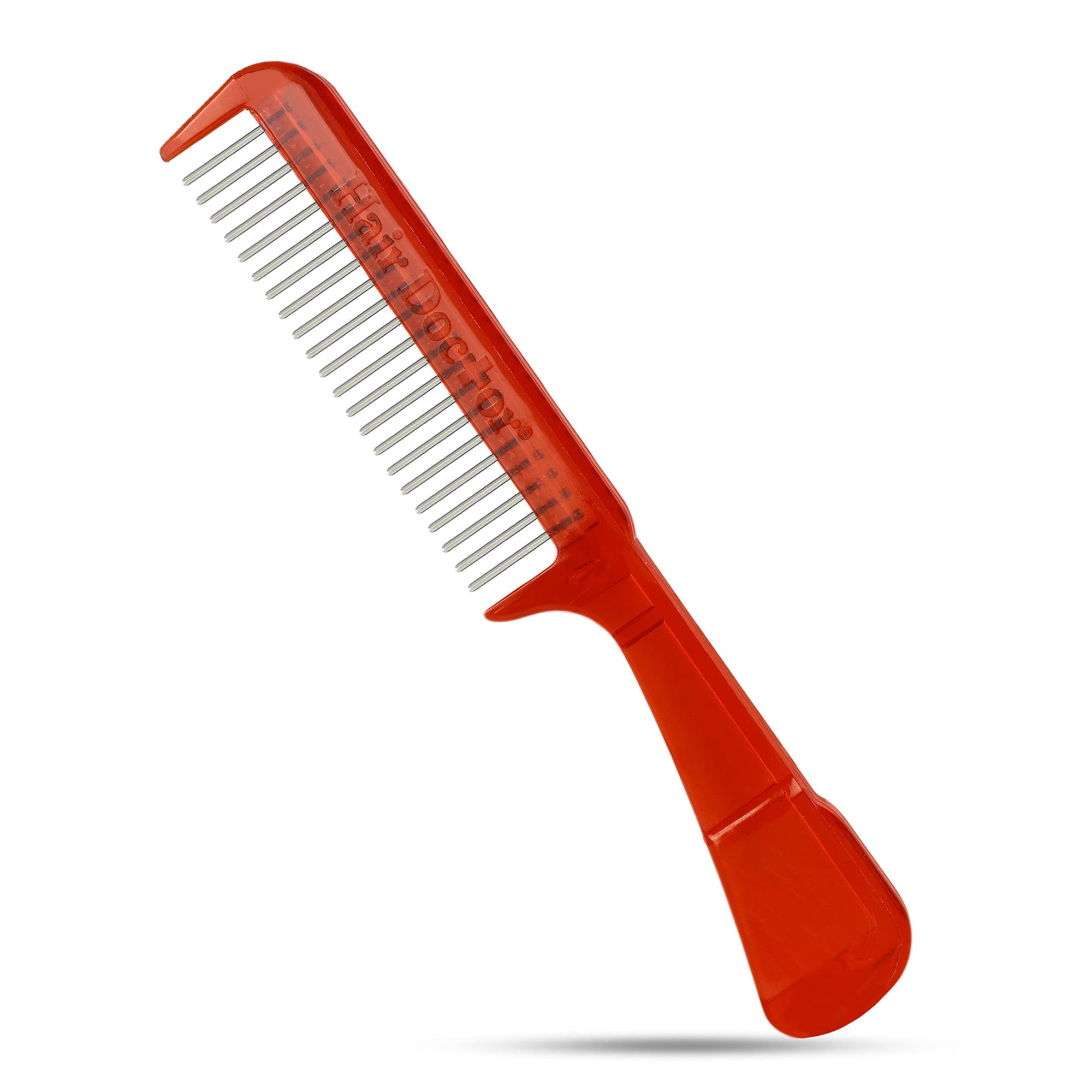 The Hair Doctor Handle Comb with silky smooth rotating teeth reduces ...
