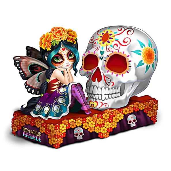 The Hamilton Collection Everlasting Devotion Float Forever Love Sugar Skull Fairy Parade ...