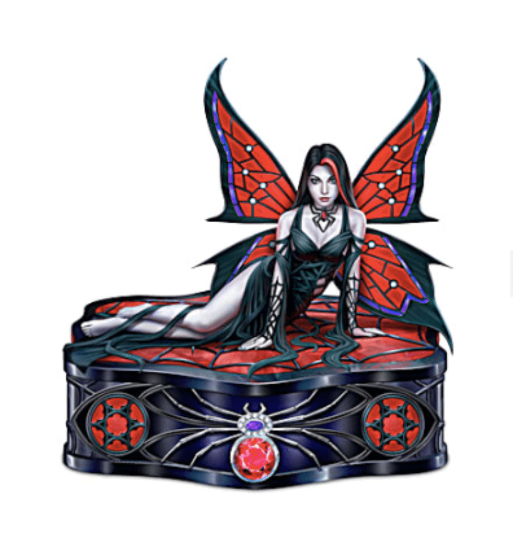 Hamilton Collection Gothic Spider Web Fairy Keepsake Box, Arachnafairia ...
