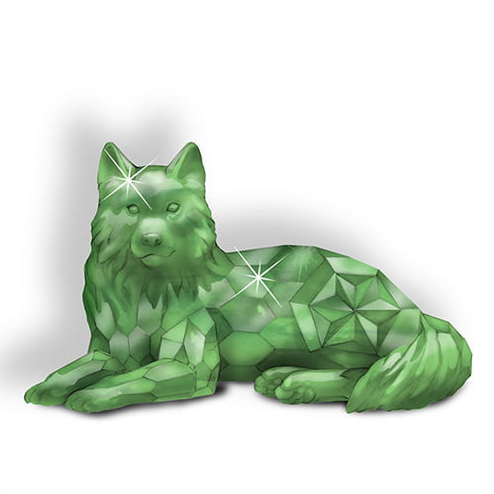 The Hamilton Collection Guardian of the Jadeite Wolf Figurine Rarest ...