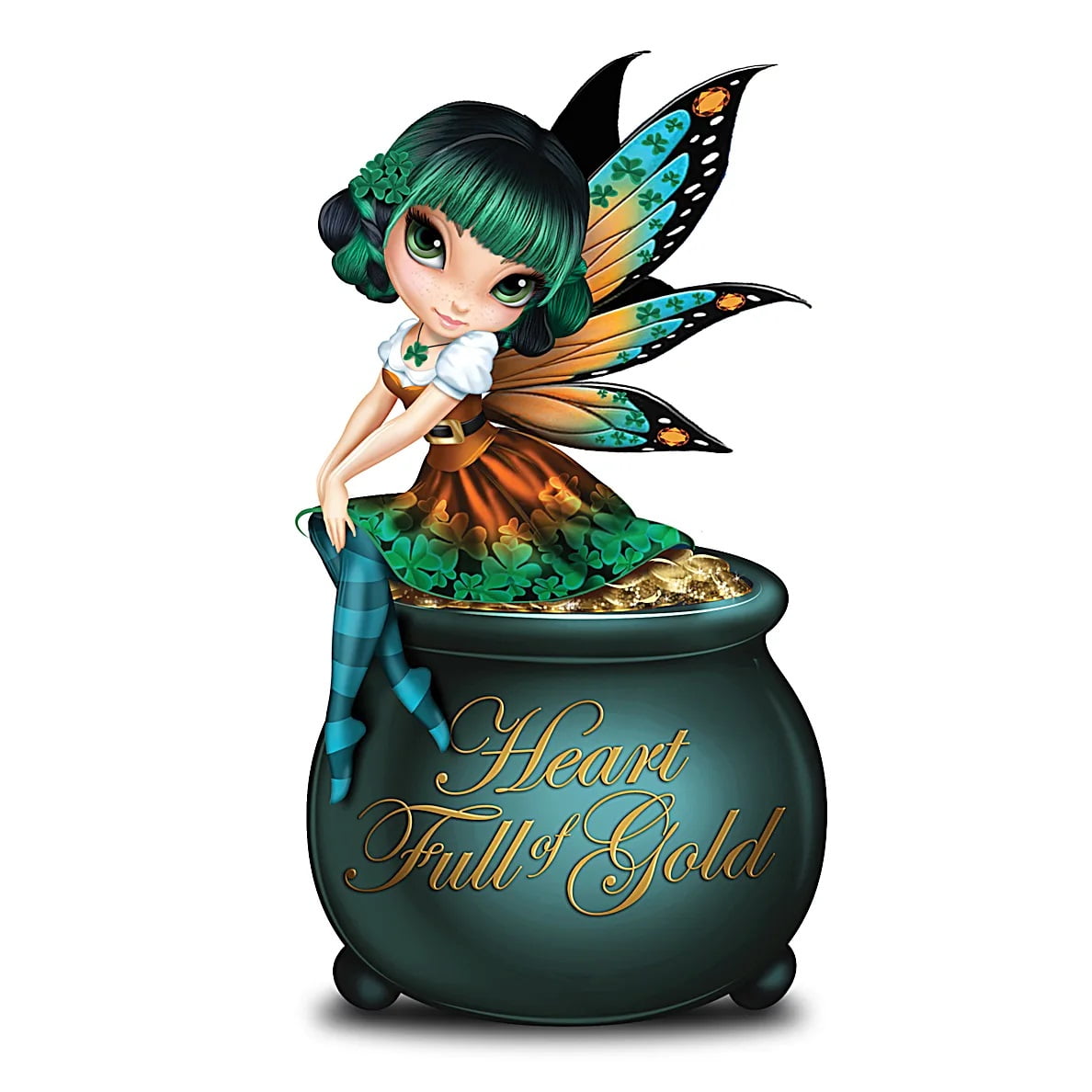 The Hamilton Collection Heart Full of Gold Irish Inspired Fairy ...