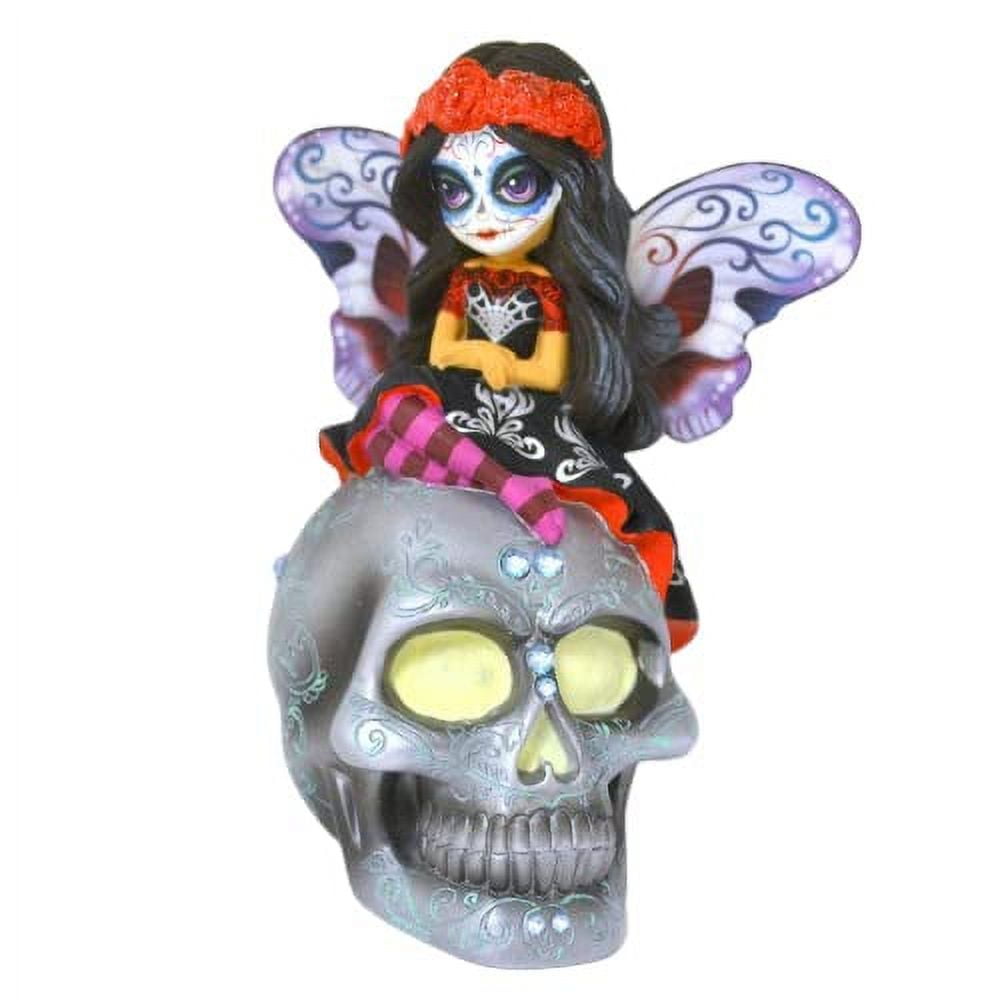 The Hamilton Collection Spirit of The Radiant Beauty Glow in The Dark Sugar Skull Decor by ...