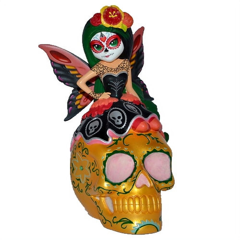 The Hamilton Collection Spirit of the Delightful Sugar Skull Fairy Figurine by Jasmine Becket ...