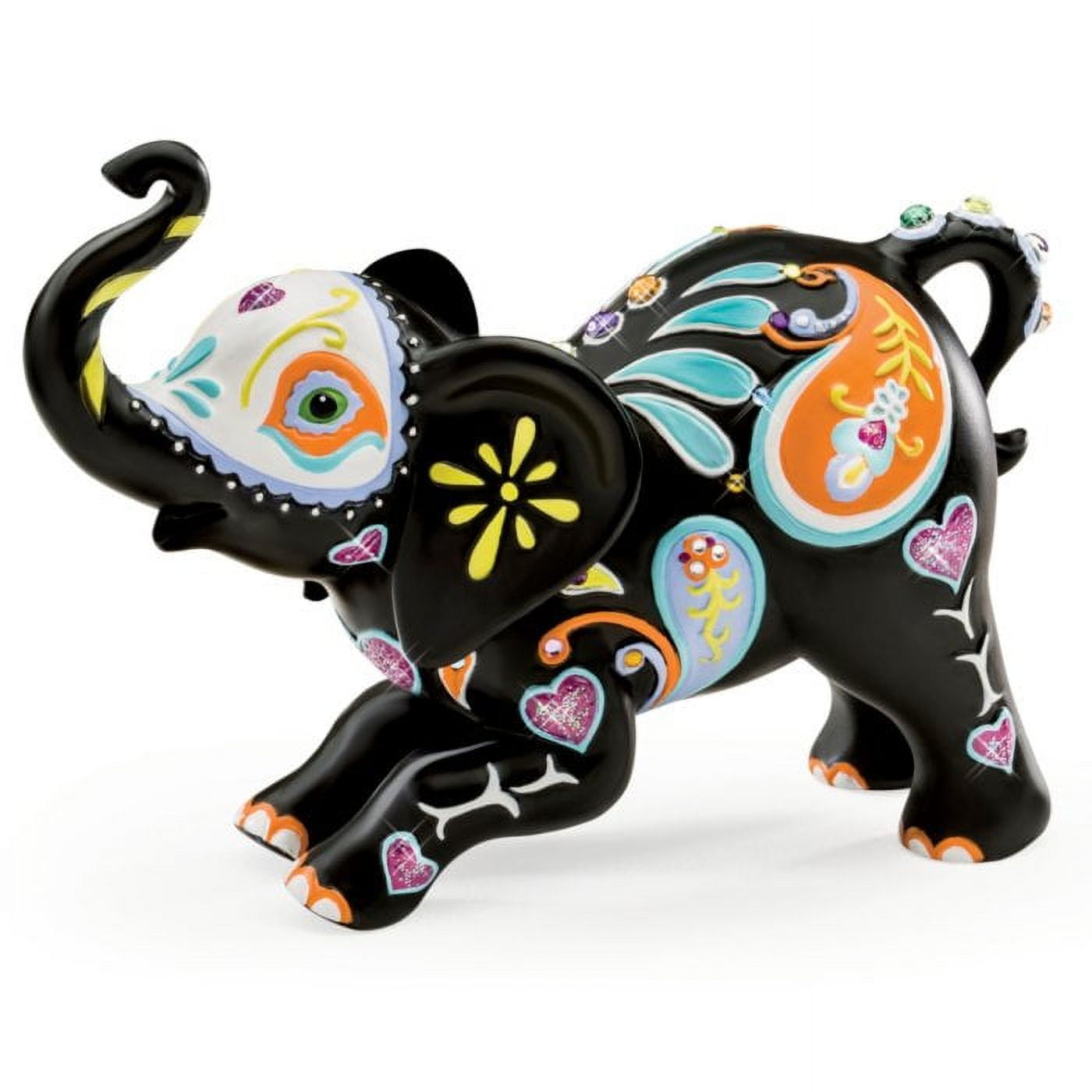 The Hamilton Collection Traditions of Strength Sugar Skull Elephant Figurine Limited Edition ...