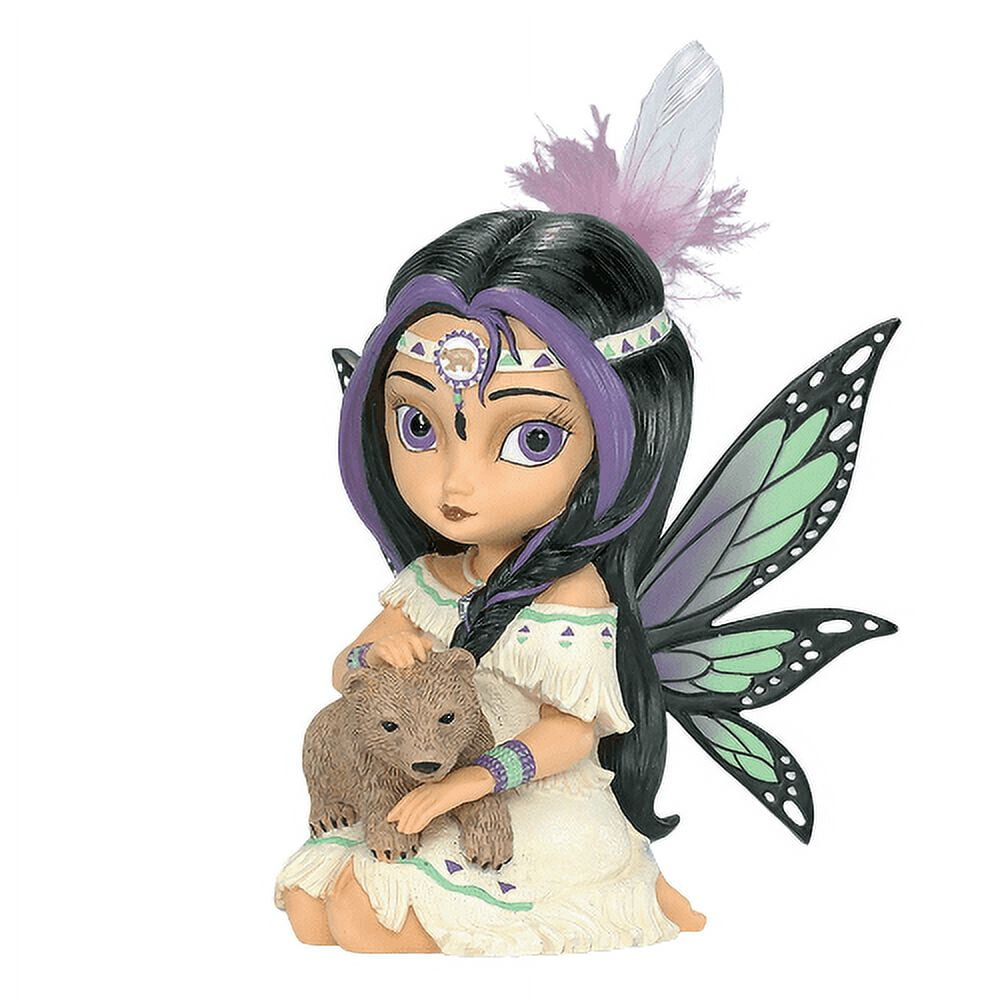 The Hamilton Collection Wildwood, The Spirit of Power Fairy with Bear Figurine by Jasmine Becket ...