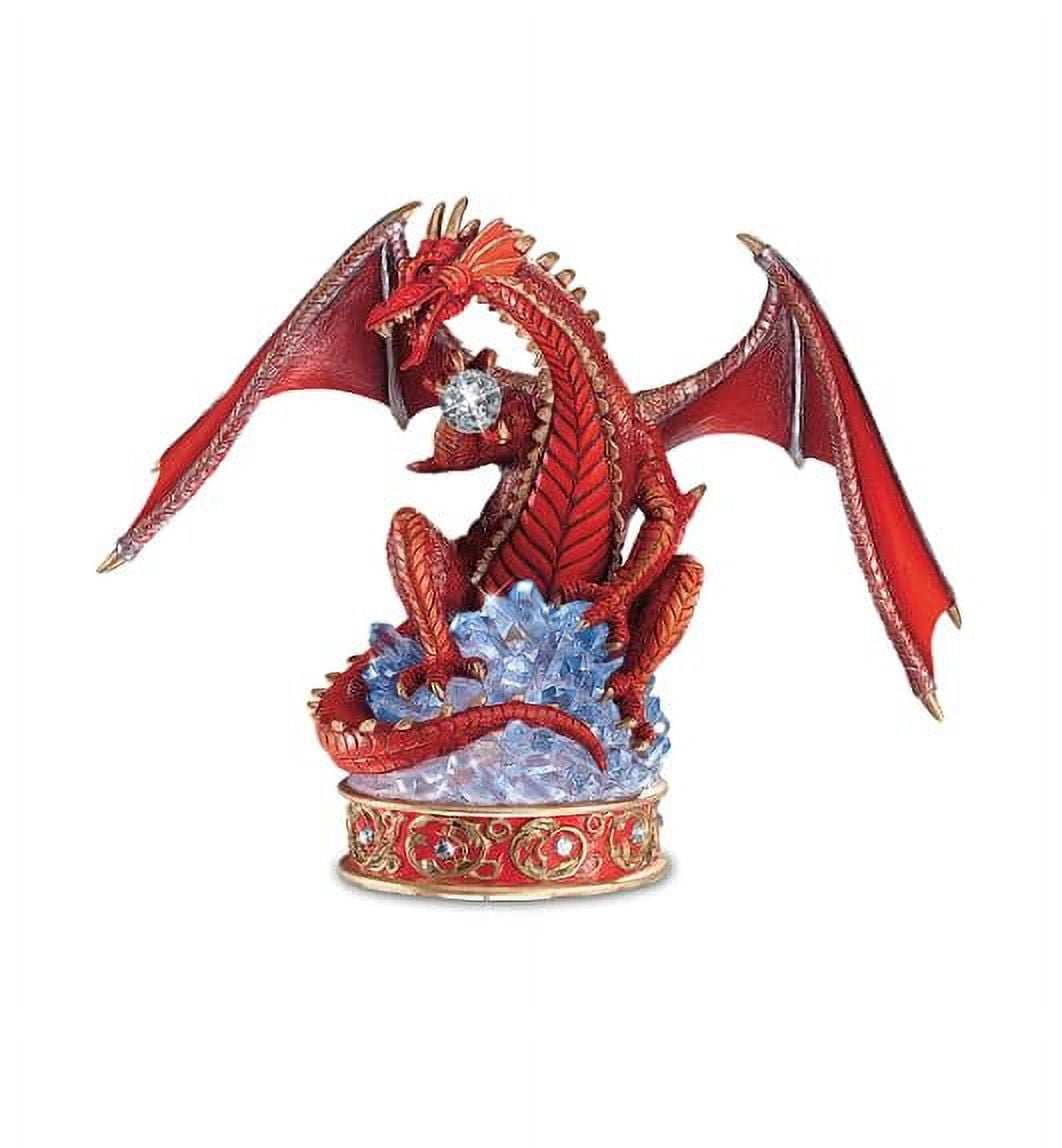 The Hamilton Collection Youngblood Guardian Red Dragon Figurine With ...