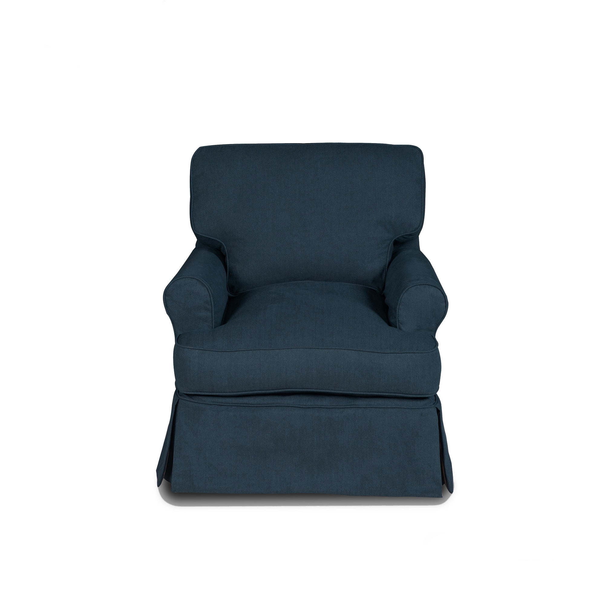 The Hamptons Collection 34” Navy Blue Horizon Slipcovered T-Cushion ...