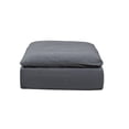 The Hamptons Collection 44" Gray Fabric Upholstery Slipcovered Square ...