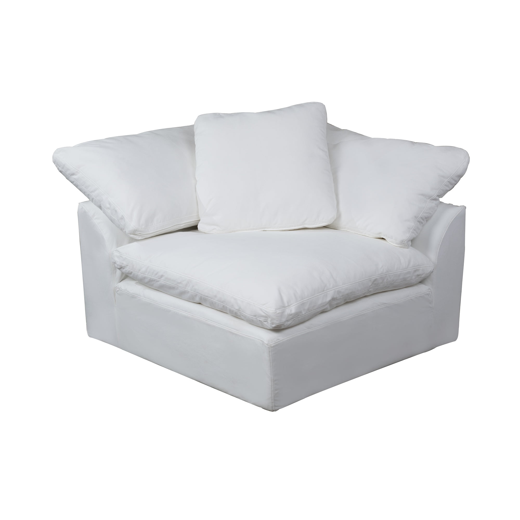 The Hamptons Collection 5-Pieces White Fabric Slipcovers for Modular Arm Chair Square 44 ...