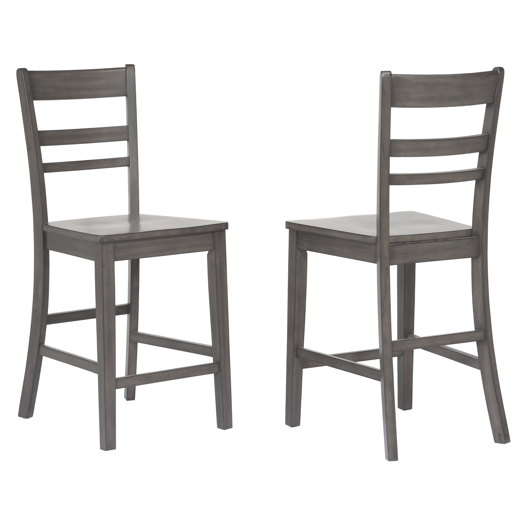 The Hamptons Collection Set of 2 Shades of Gray Handcrafted Solid Oak ...