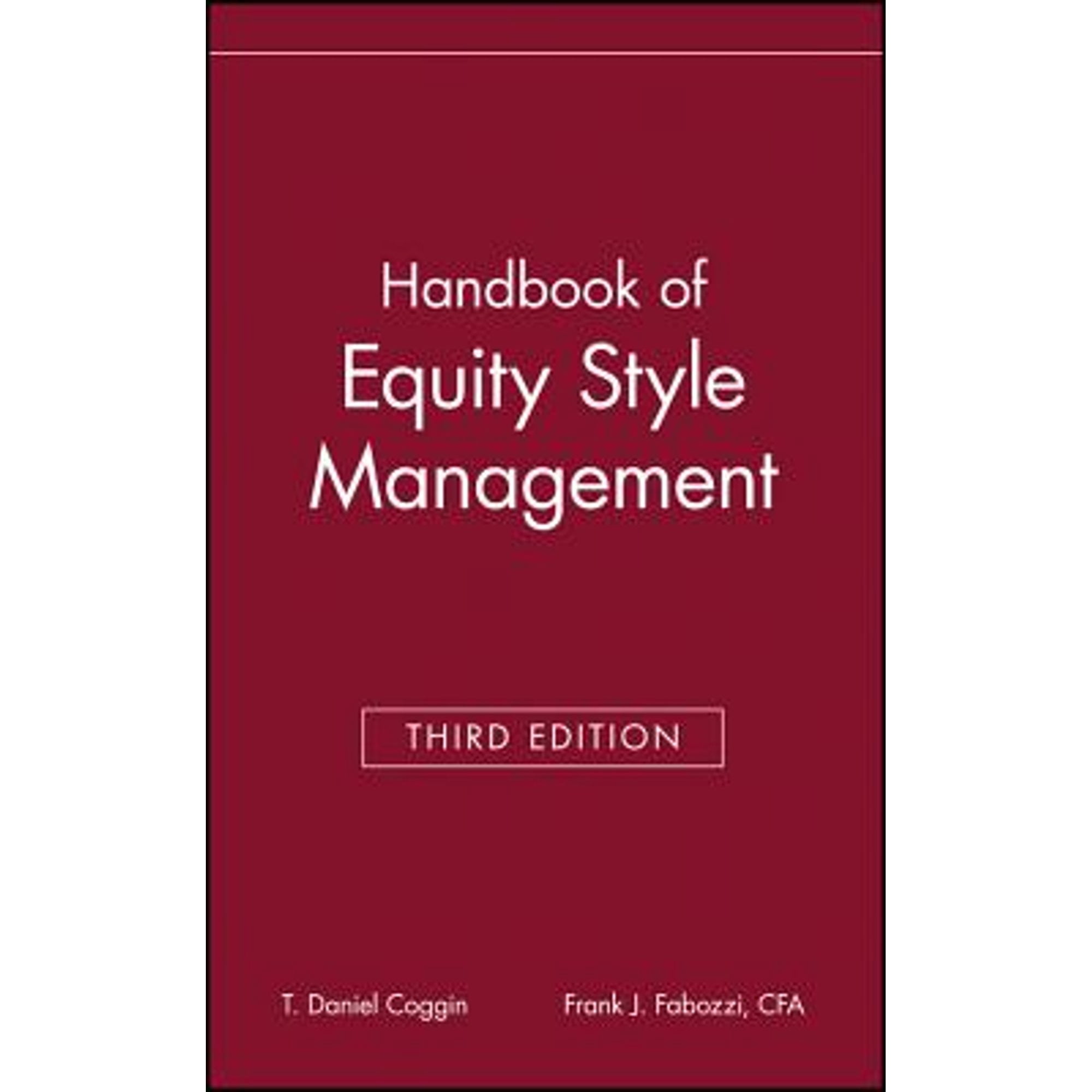 Pre-Owned Handbook of Equity Style Management (Hardcover) 9780471268048 ...