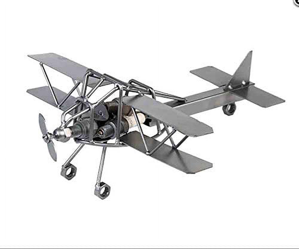 The Handcrafted - Recycled Metal Art - Airplane - Walmart.com
