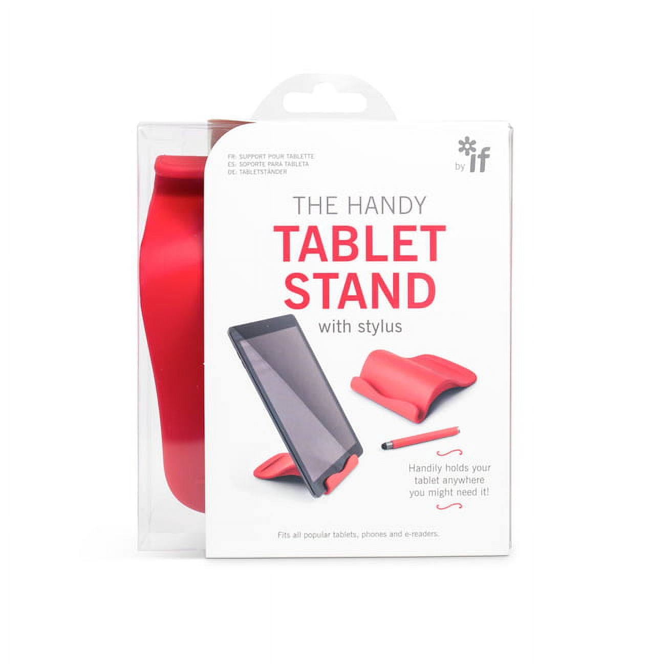 The Handy Tablet Stand with Stylus Red (Other) - Walmart Business Supplies