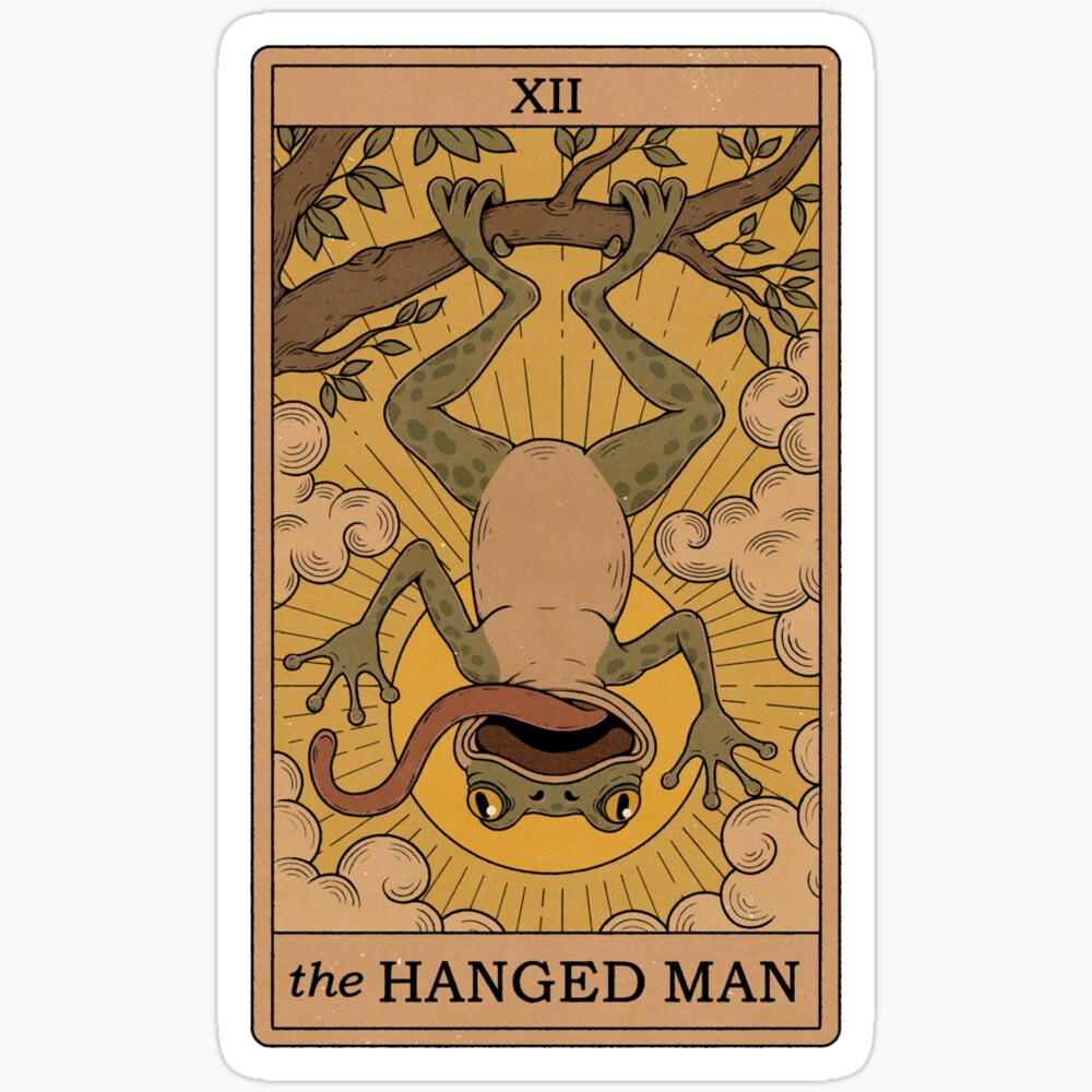 The Hanged Man - Frogs Sticker Phone Decal Water Bottle Stickers Car ...