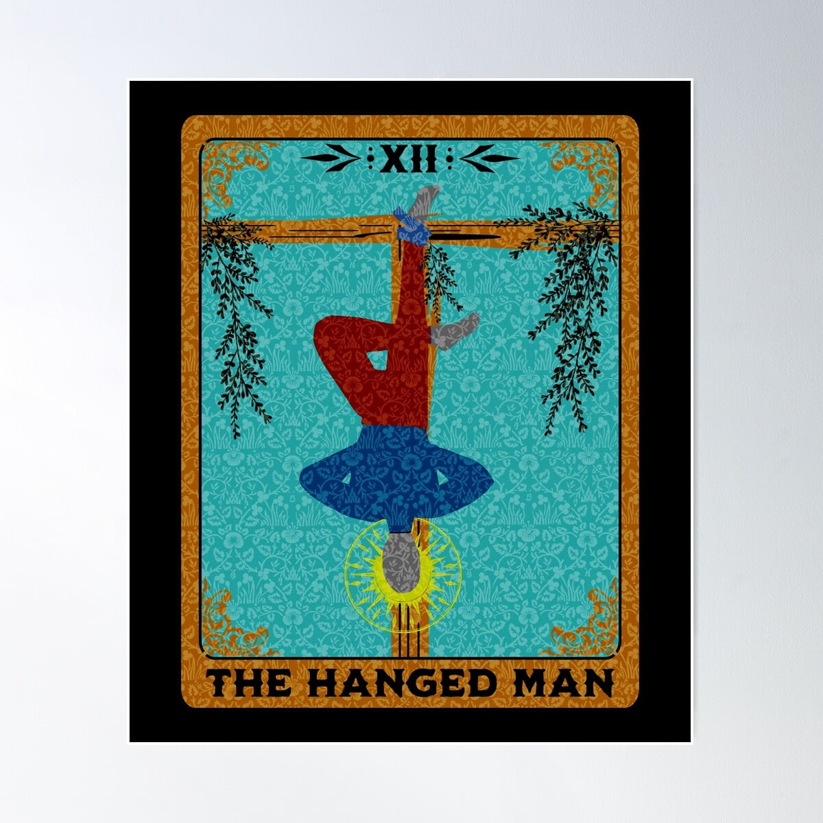 The Hanged Man Tarot Card (Xii) Poster Wall Art, Modern Wall Decor For ...