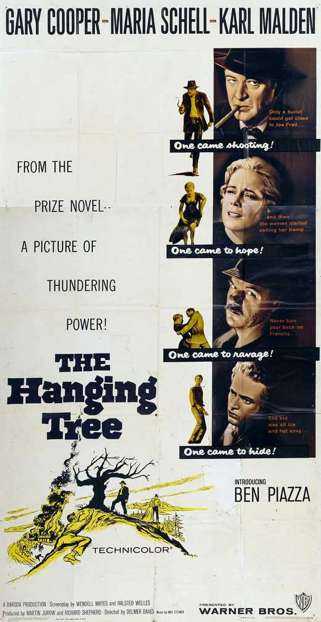 The Hanging Tree Poster Movie 20 x 40 In - 51cm x 102cm Gary Cooper ...