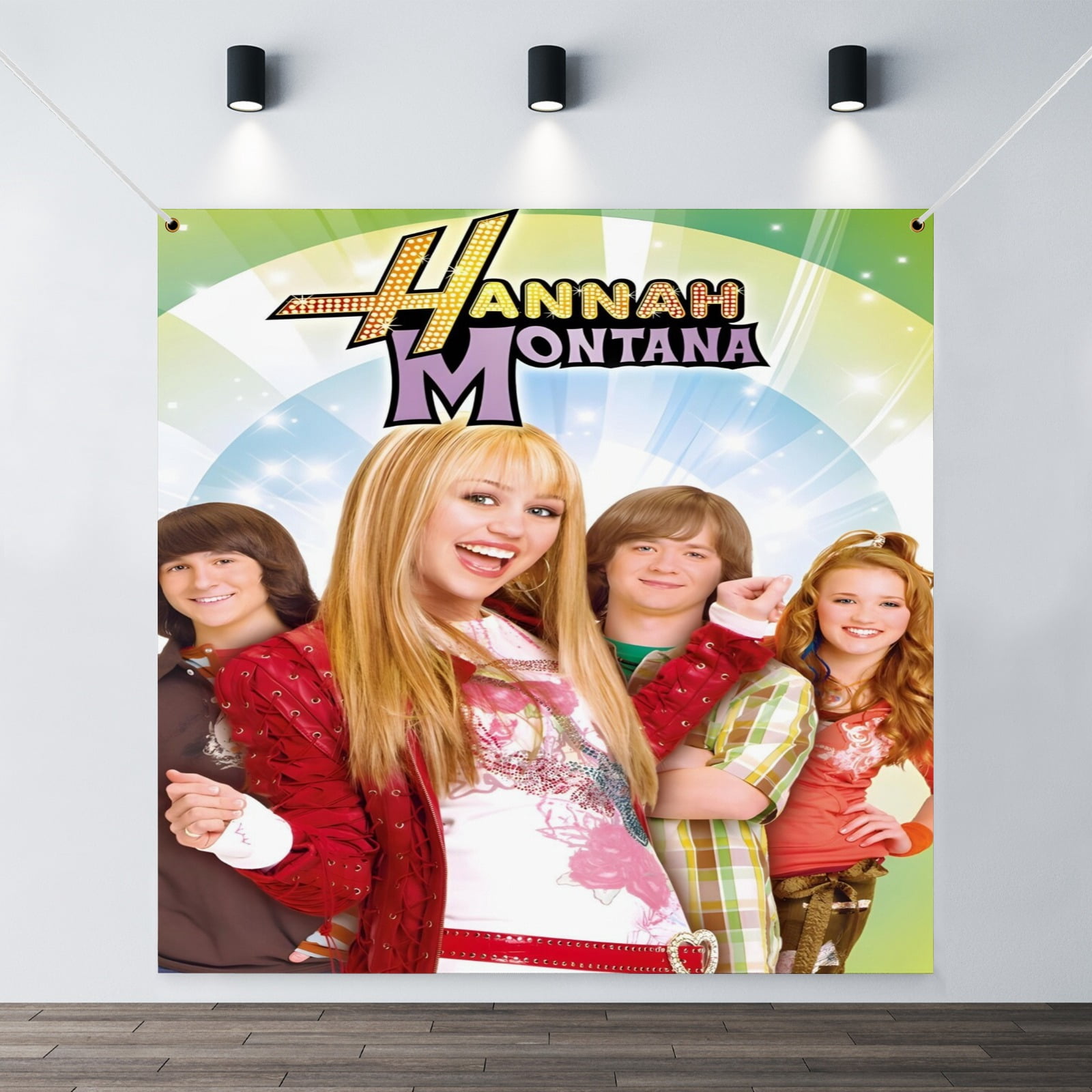 The Hannah Montana holiday banner is perfect for adding festive cheer ...