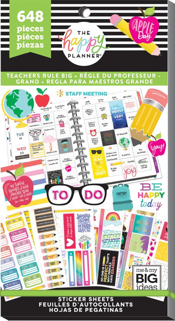 The Happy Planner® Big Teacher Sticker Value Pack, Get it Done ...