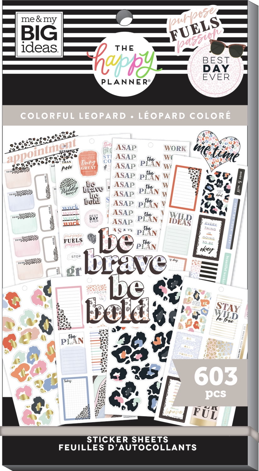 The Happy Planner® Colorful Leopard 30 Sheet Sticker Pack, 603 Stickers ...