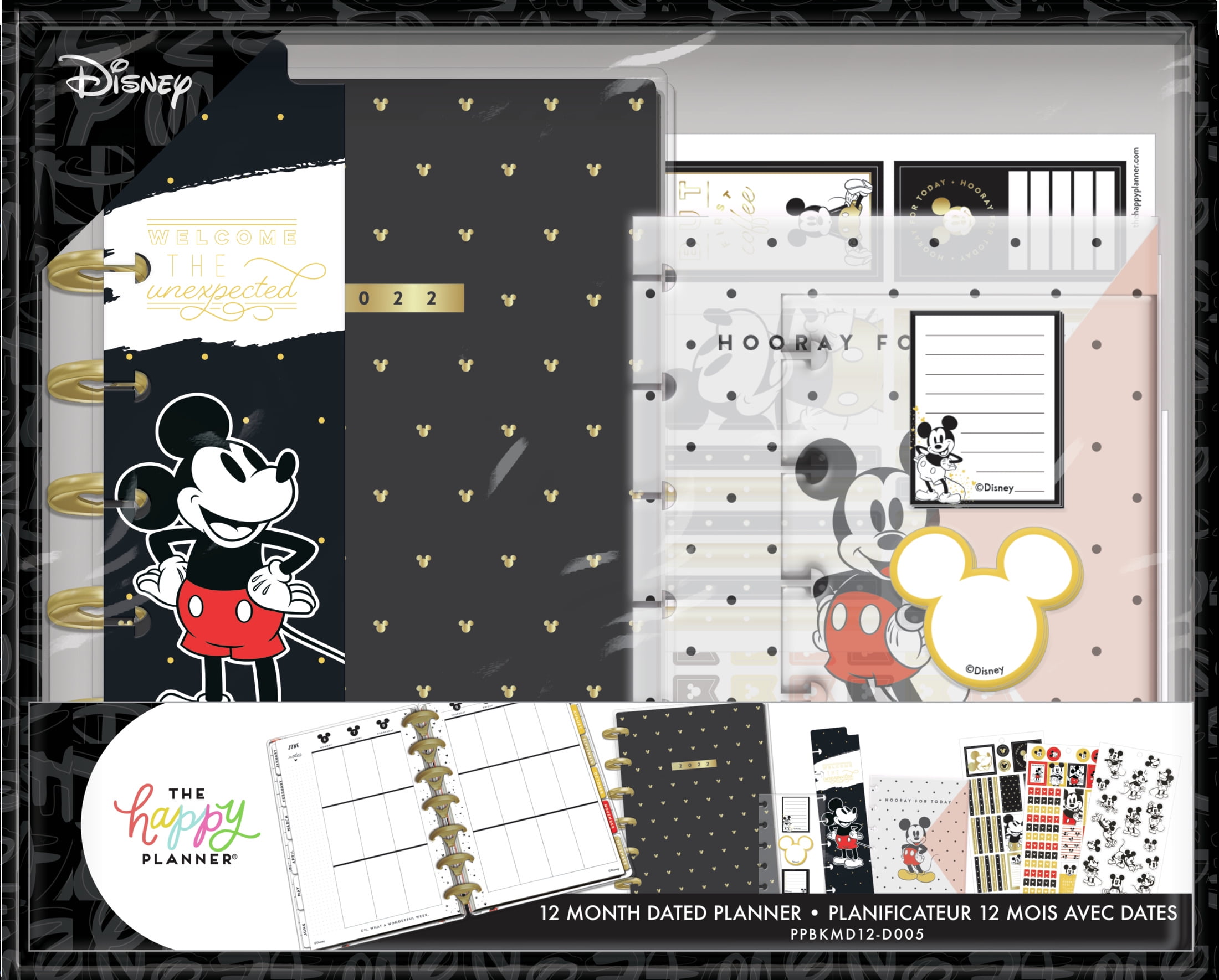 The Happy Planner® Disney©Mickey Mini Dated 12 Month Planner Box Kit ...