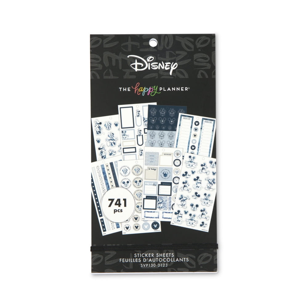 Disney Happy Planner Stickers, Mickey & Minnie Mouse, Indigo Value Pack ...