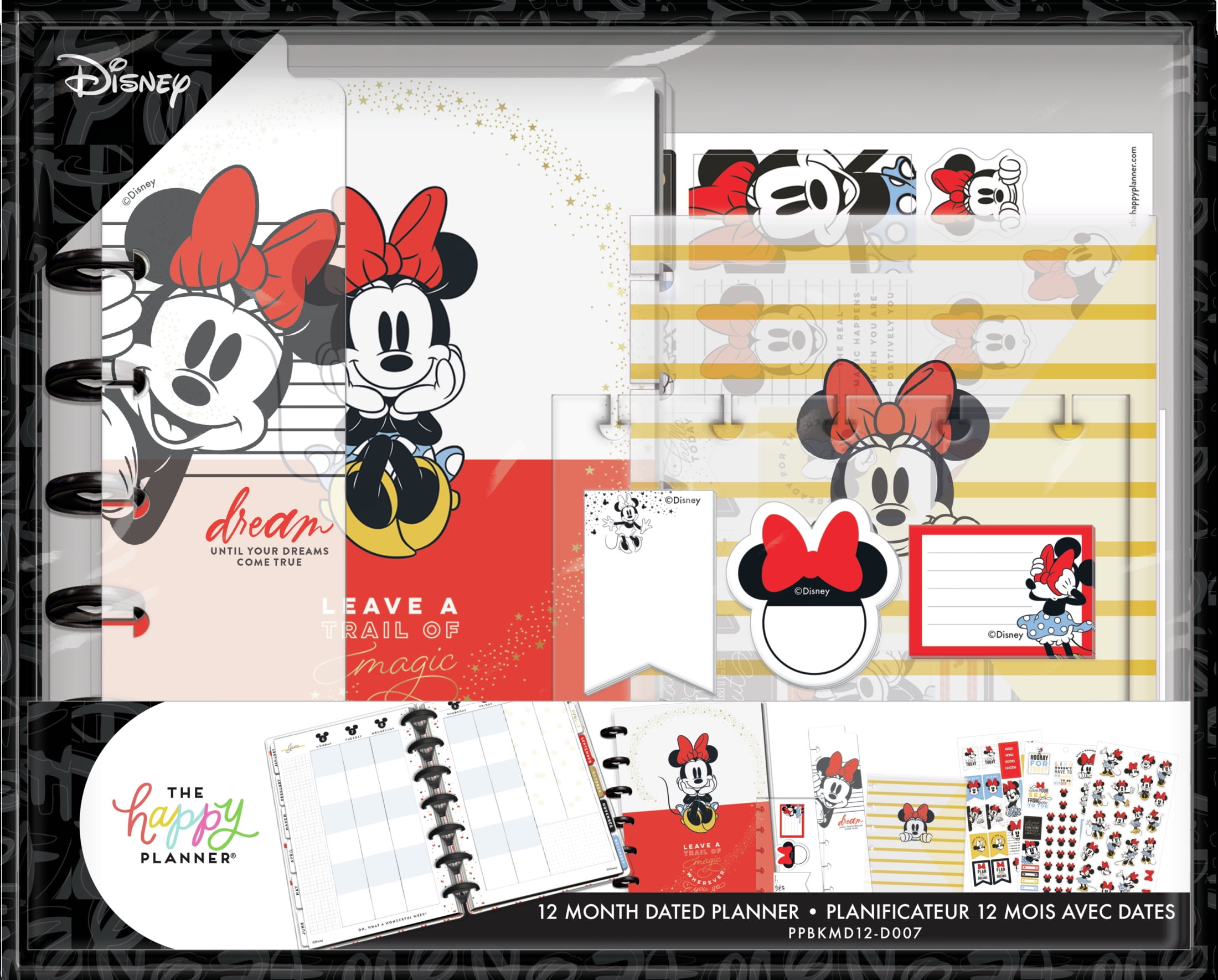 The Happy Planner, Disney, Minnie Mouse Mini Planner Box Kit, 2022, 10 ...