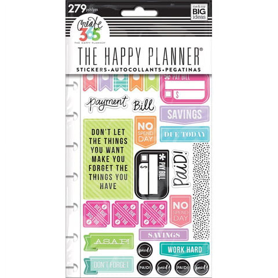 The Happy Planner Get Paid Stickers: 279 Pack - Walmart.com