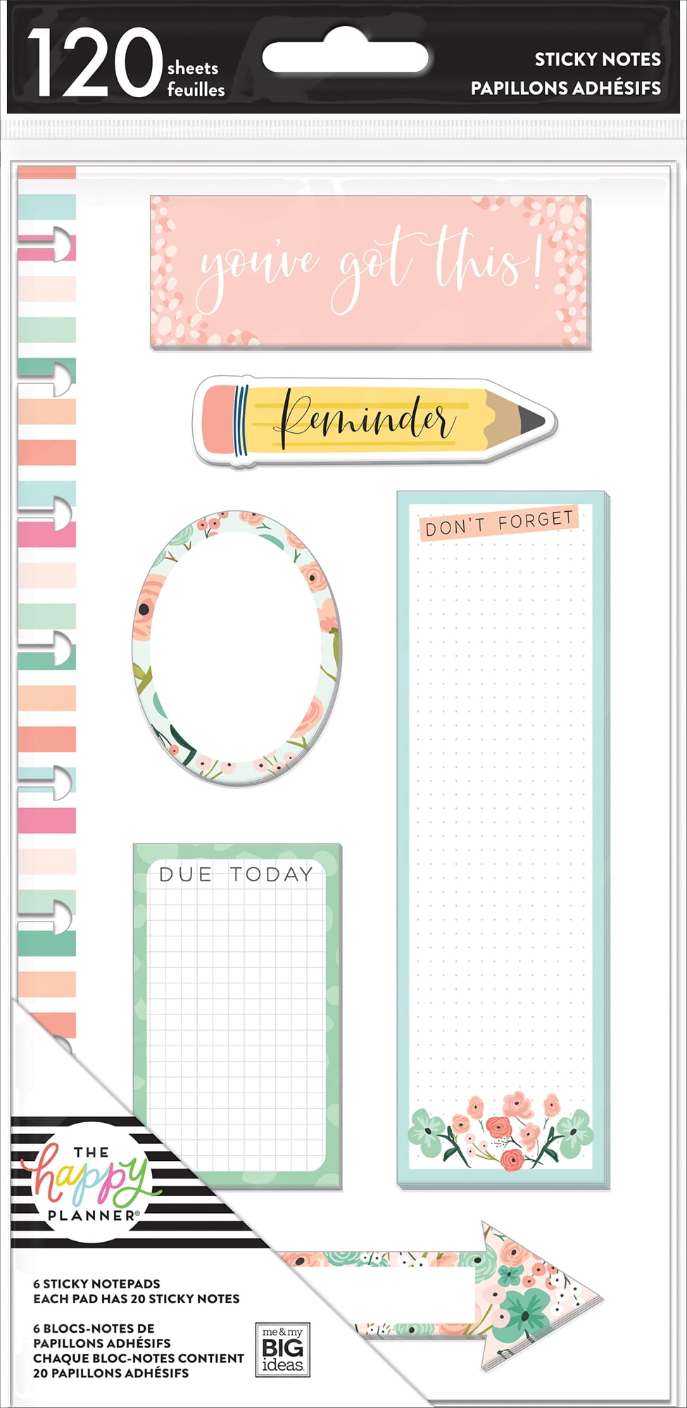 The Happy Planner® Sticky Notes You've Got This, 120 Sheets - Walmart.com