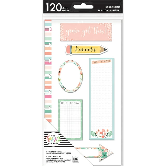 The Happy Planner® Sticky Notes You've Got This, 120 Sheets - Walmart.com