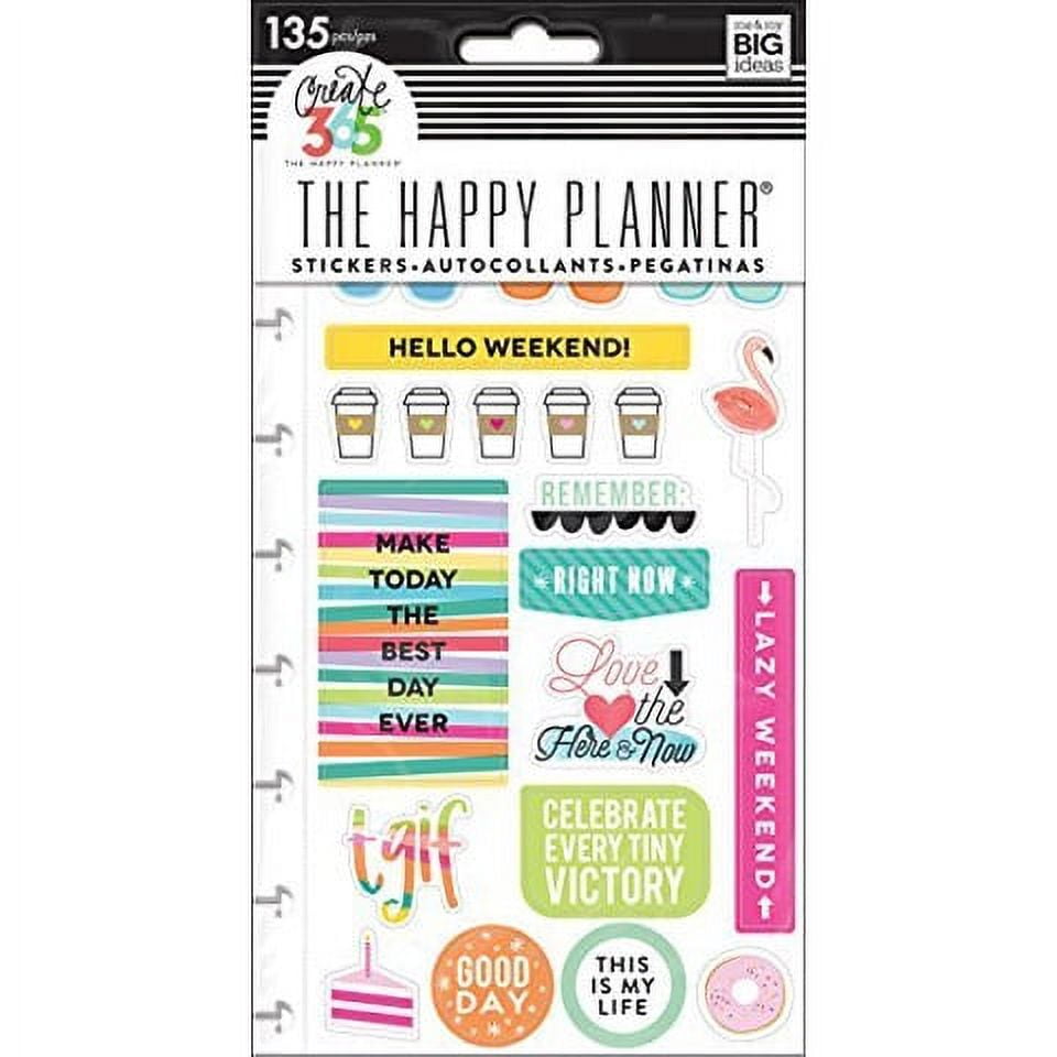 The Happy Planner TGIF Stickers: 135 Pack - Walmart.com