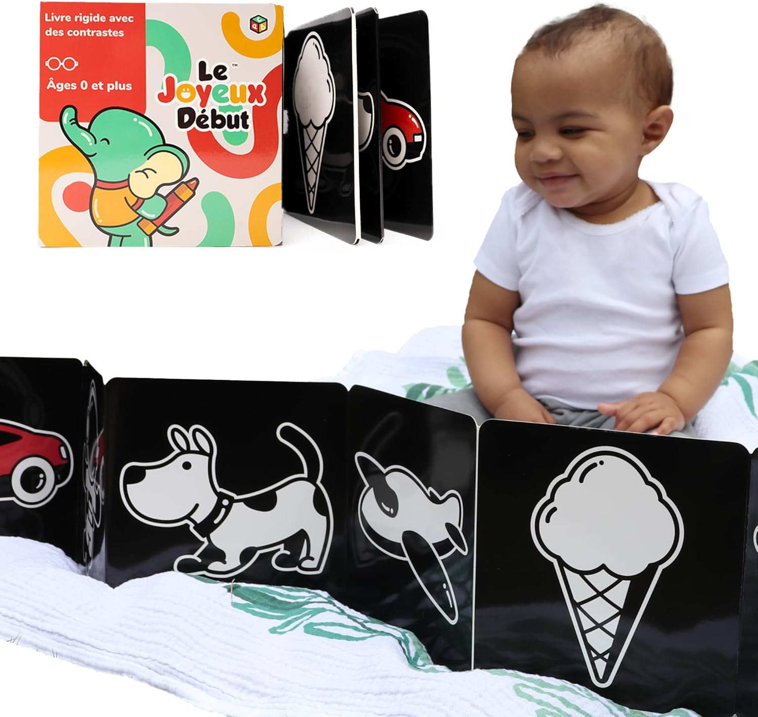 The Happy Start Award-Winning High Contrast Board Book for Newborns ...