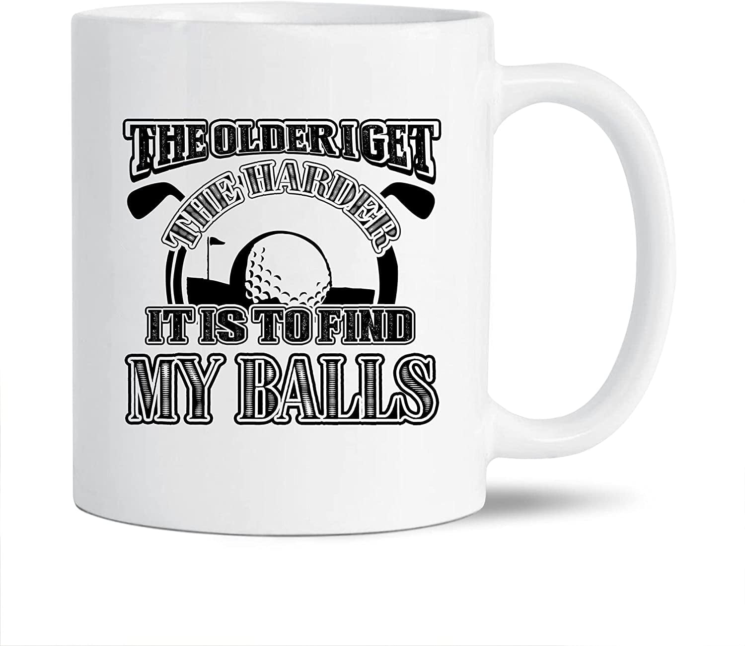 The Harder It Is To Find My Balls White Travel Coffee Cup, Golfing ...