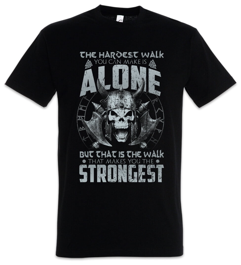 The Hardest Walk T-Shirt Wikinger Vikings Walhall Walhalla Odin Odhin Norse Thor - Walmart.com
