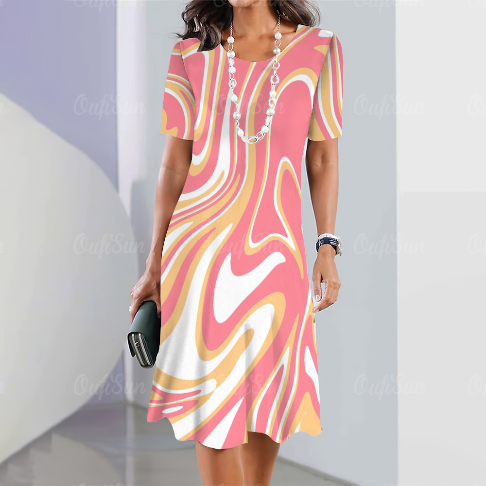 The Hare And The Tortoise Square Neck Dress Sweet Summer Dress Women ...