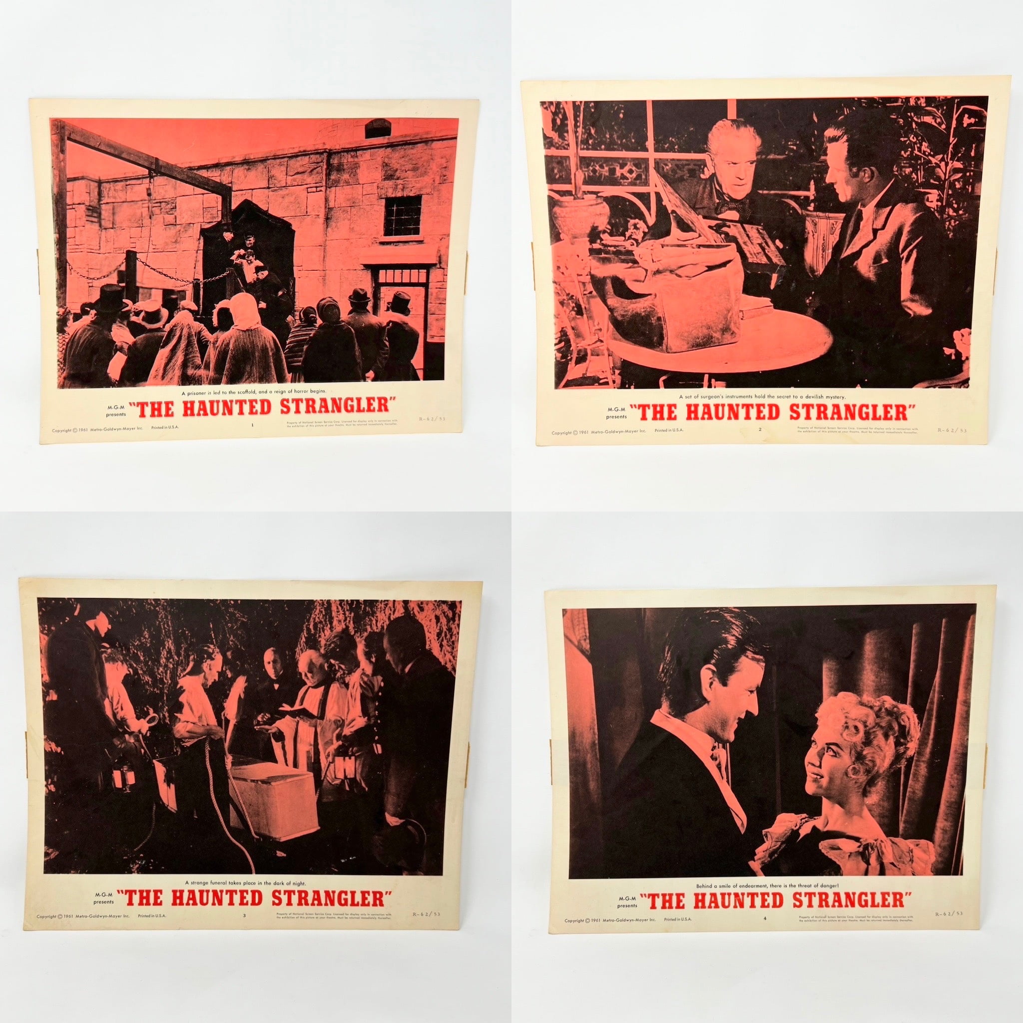 The Haunted Stranger Horror Movie Lobby Card Poster Set of 4 - Walmart.com