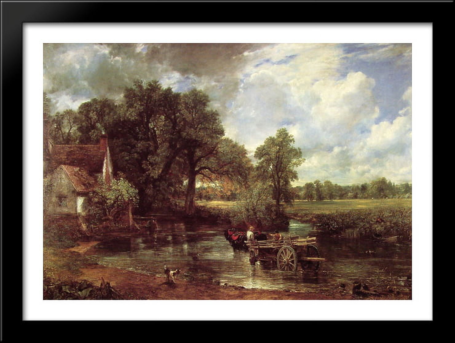 The Hay Wain 38x28 Large Black Wood Framed Print Art by John Constable ...