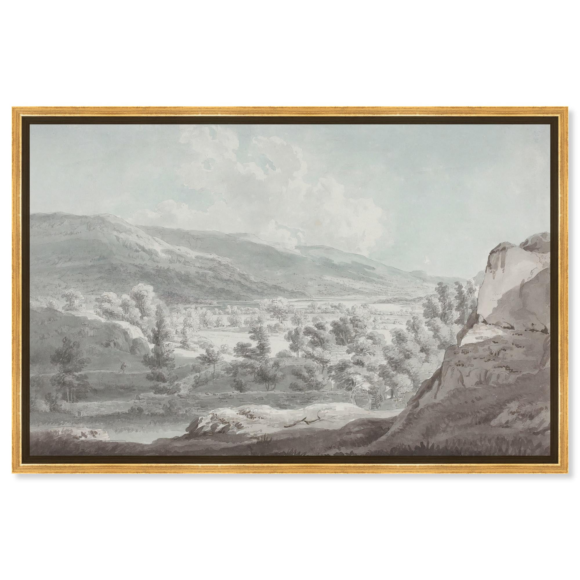 The Head of Ullswater 1790s Canvas Vintage Landscape Art by Art Remedy ...