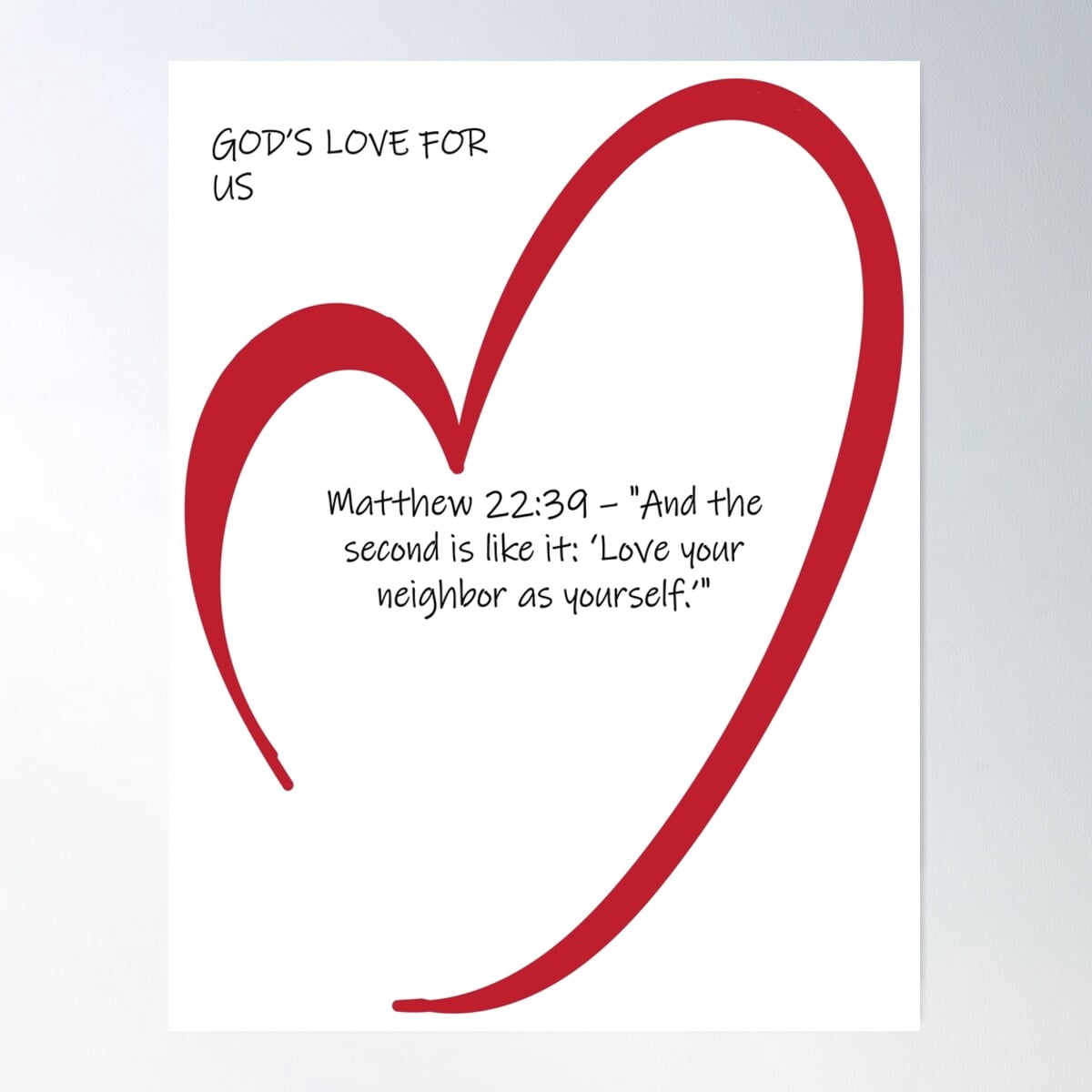 The Heart Line - Love Those Around You Poster Wall Art, Modern Wall ...