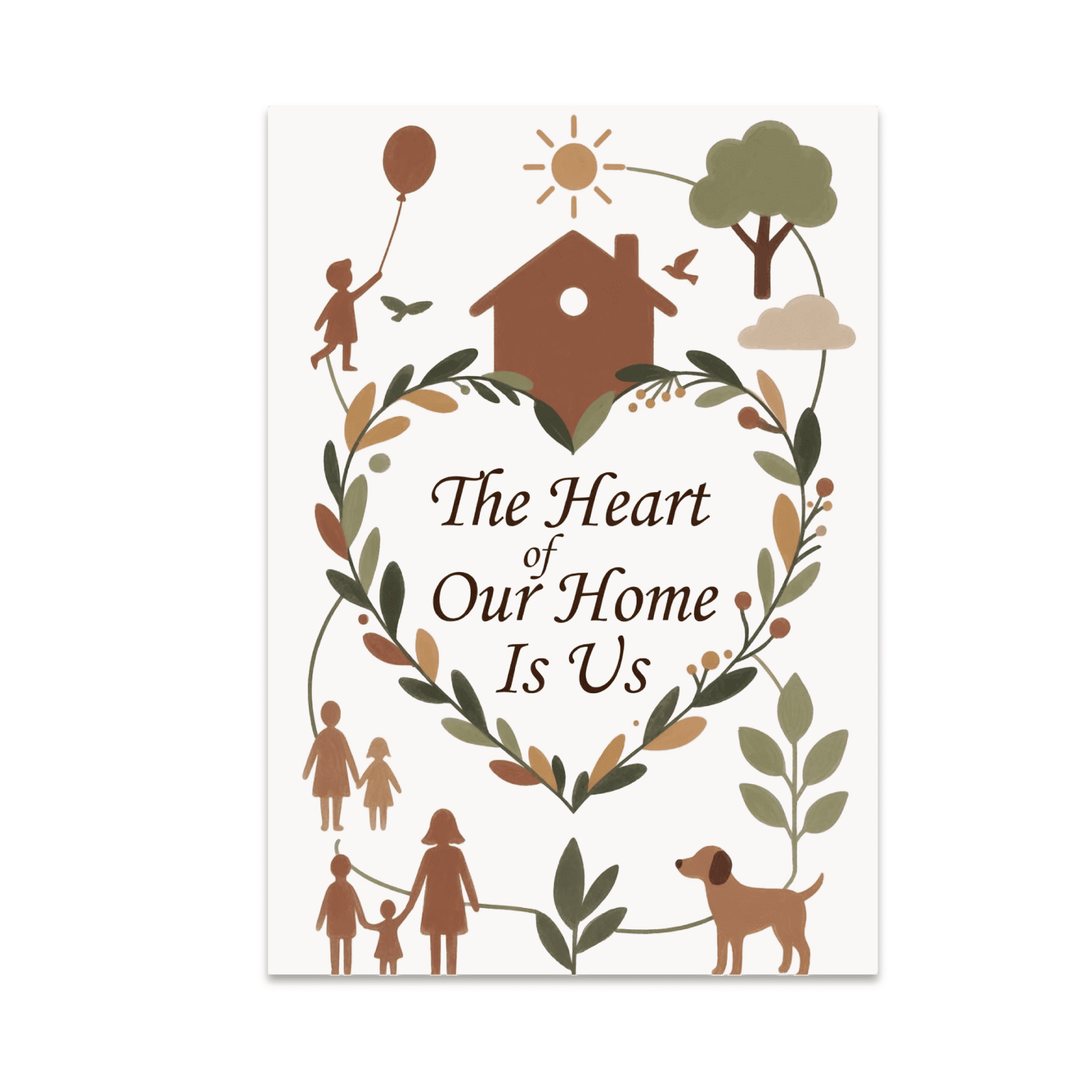 The Heart of Our Home Is Us - Family Wall Art - 13x19 Poster Print ...