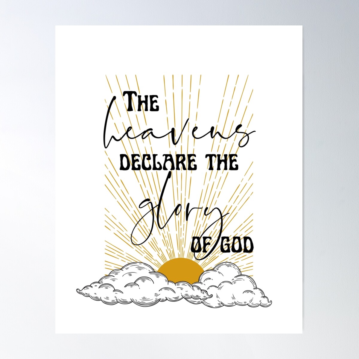 The Heavens Declare The Glory Of God Poster Wall Art, Modern Wall Decor ...