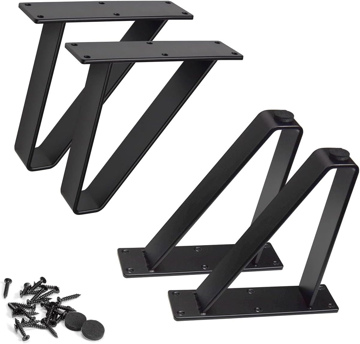 The Heavy Duty Solid Steel Slanted V Style Sofa Legs, Metal Furniture ...
