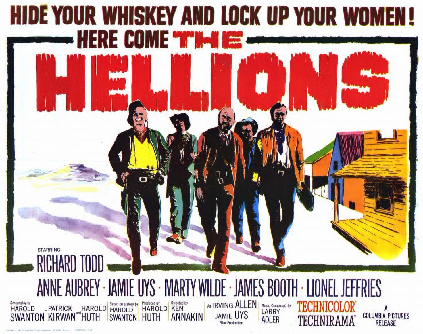 The Hellions - movie POSTER (Style B) (11" x 14") (1961) - Walmart.com