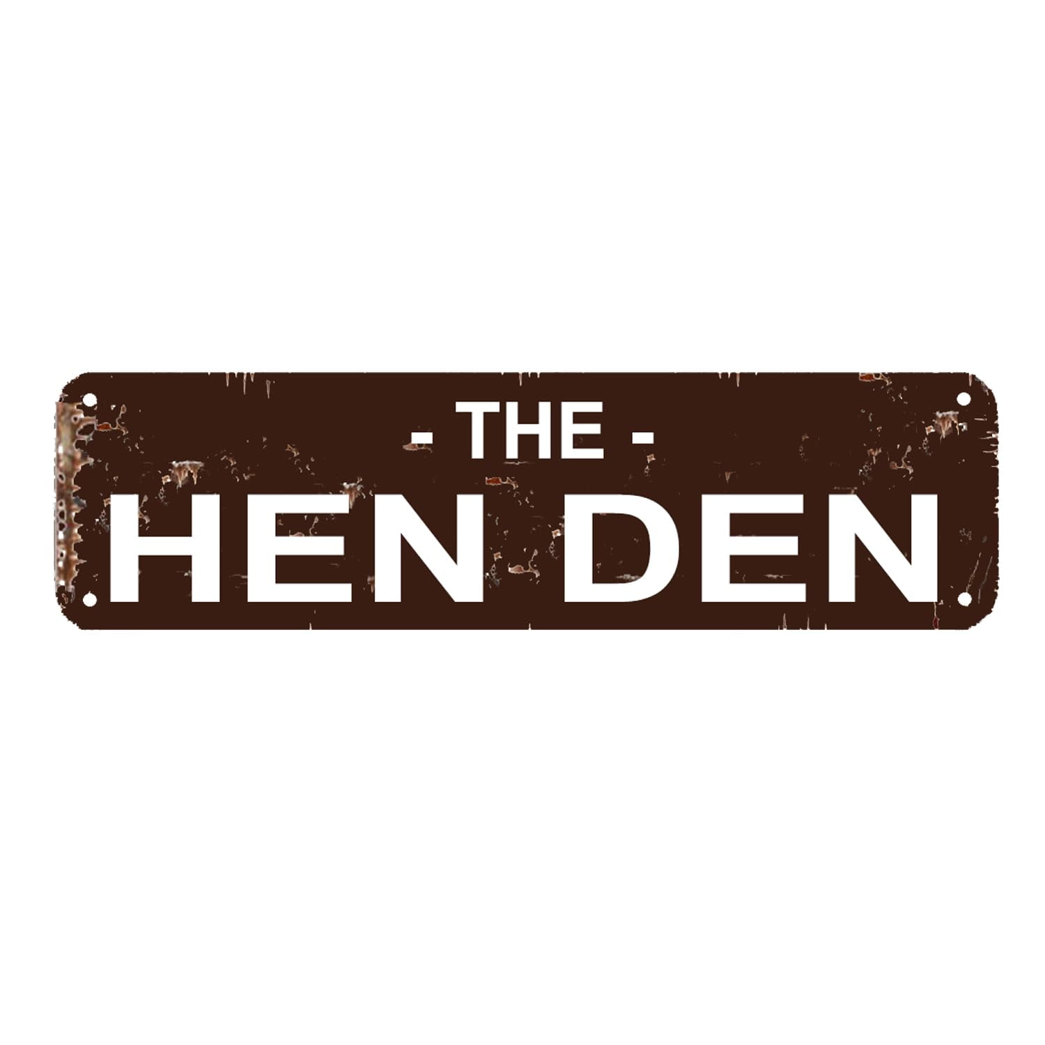 The Hen Den Sign Chicken Coop Metal Indoor or Outdoor Wall Art Rustic ...