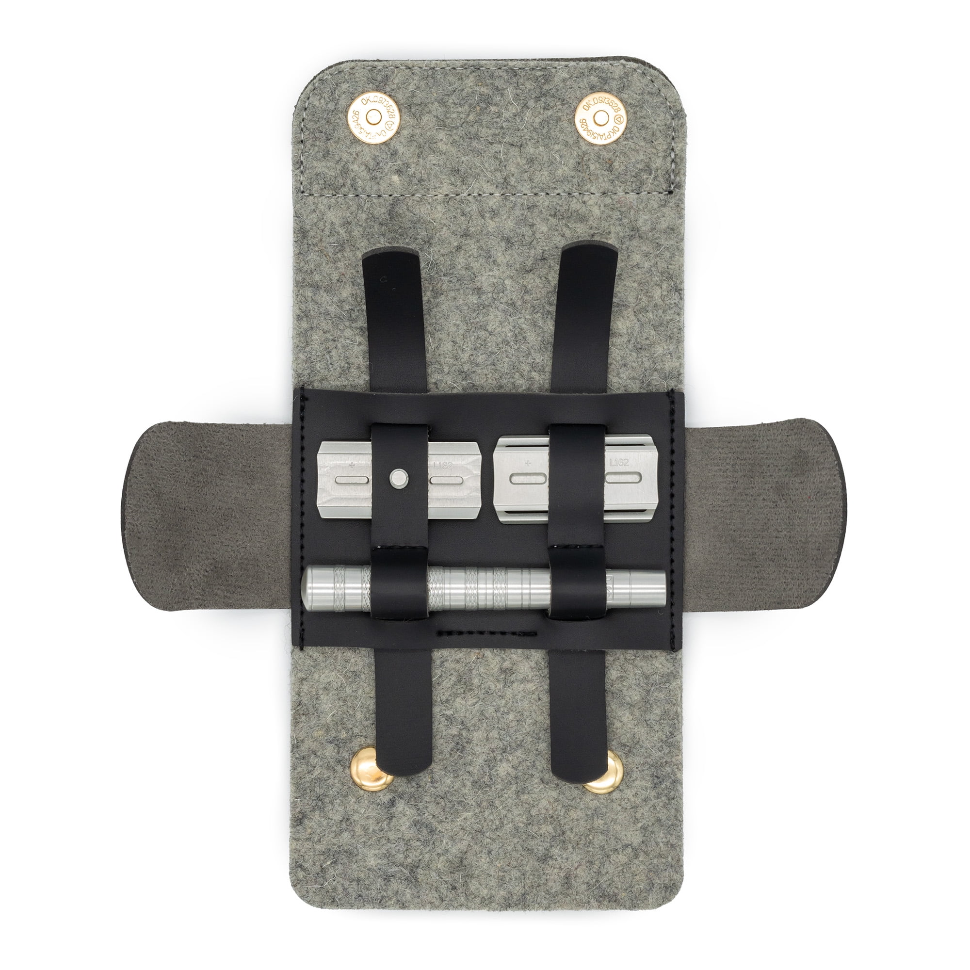 The Henson Shaving Razor Case - Vegan Leather and rPET Felt - Walmart.com