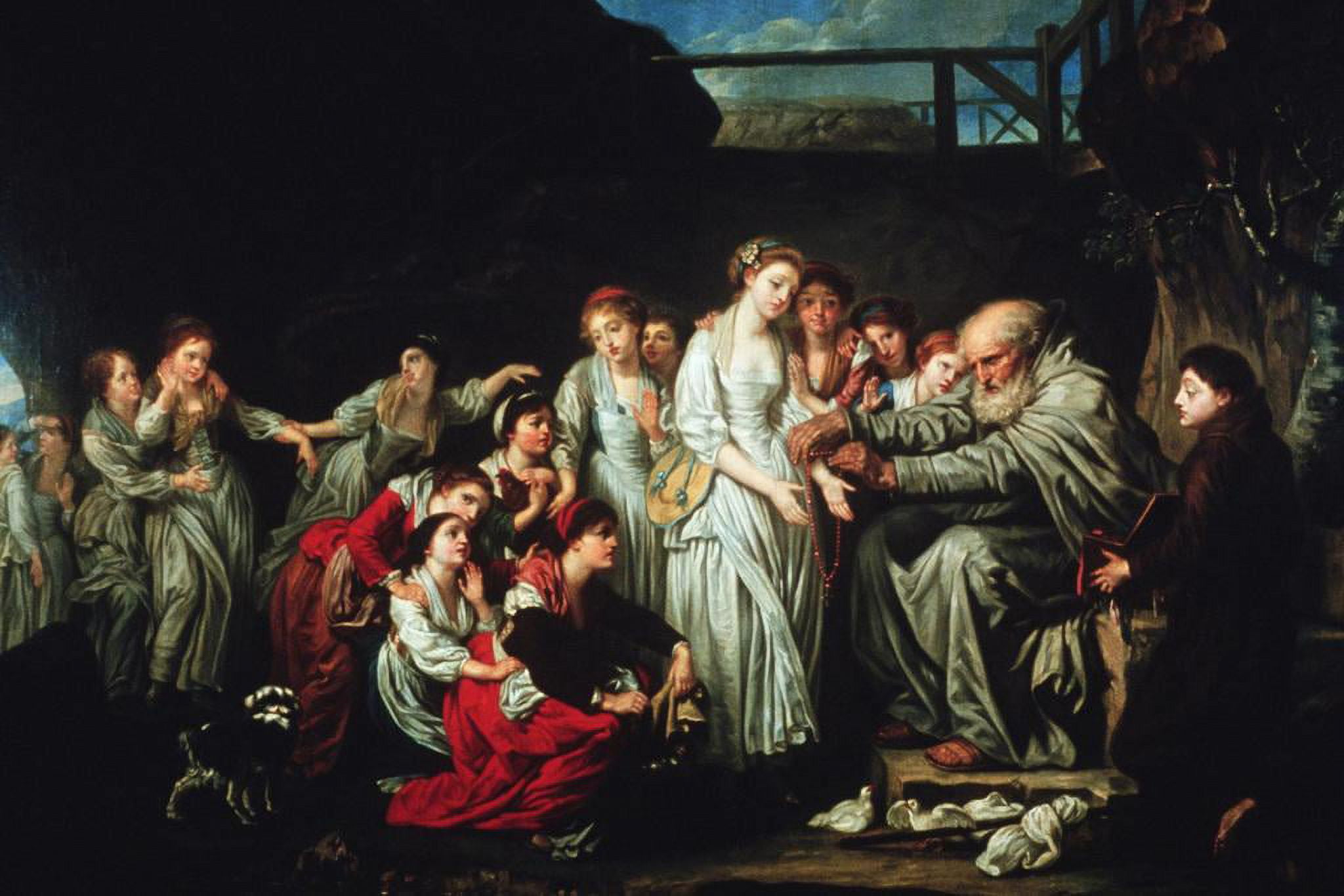 The Hermit or Distributor of Rosaries Realism Romantic Artwork Michelangelo Prints Biblical ...